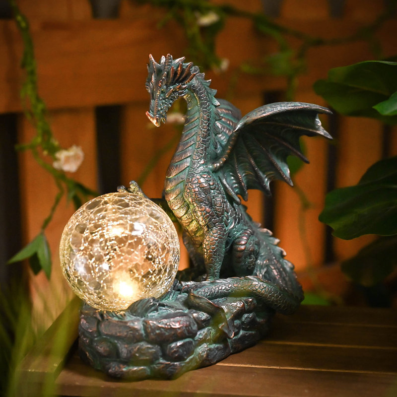Trinx Solar Dragon Figurines | Wayfair