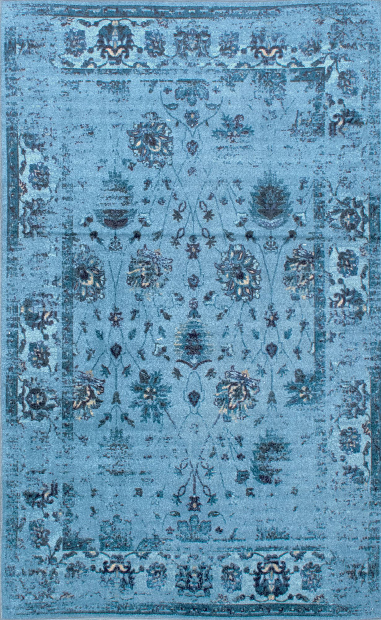 Charlton Home® Danyel Oriental Turquoise Area Rug & Reviews | Wayfair