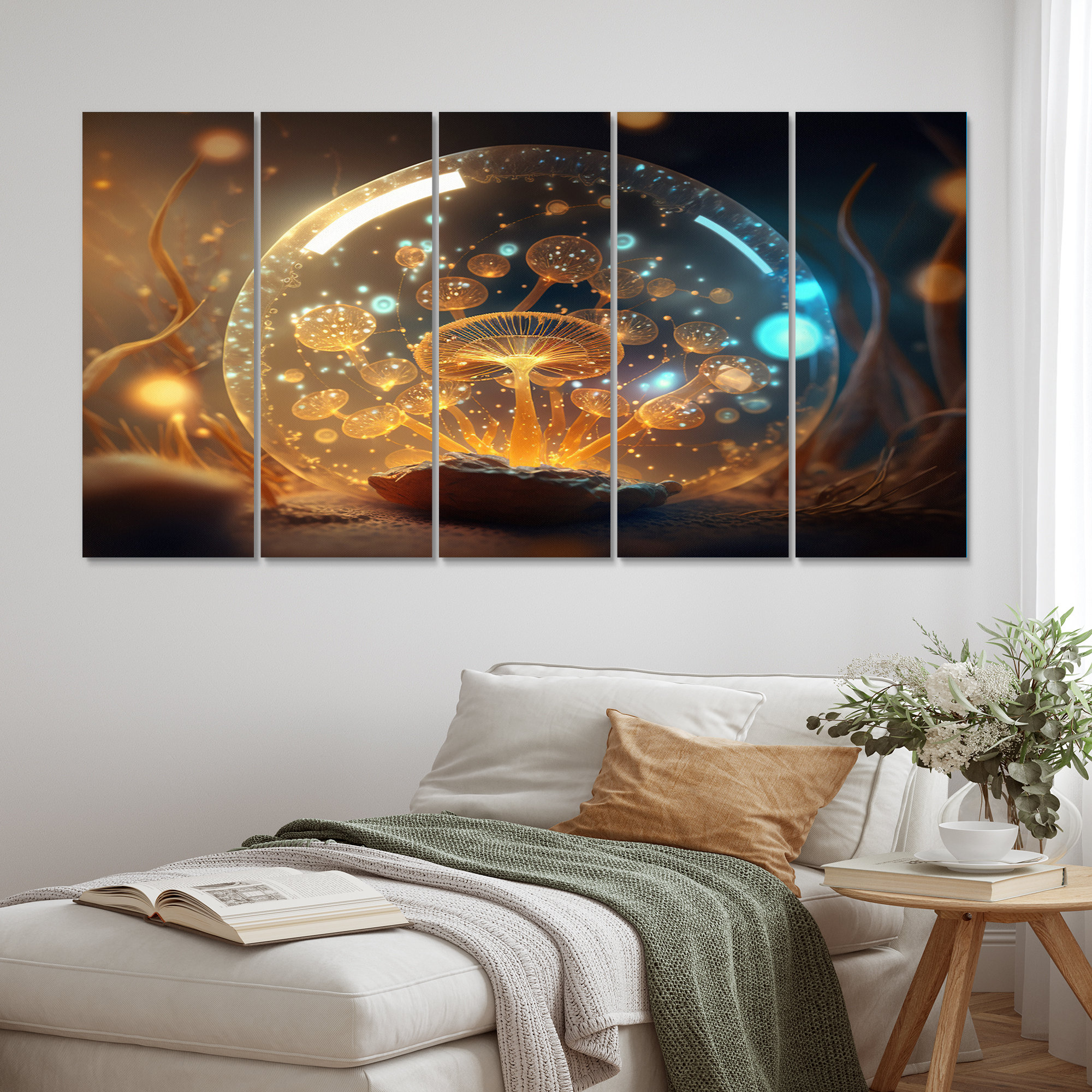 Winston Porter Ancient Alchemy Magical Mushrooms - Abstract Landscape ...