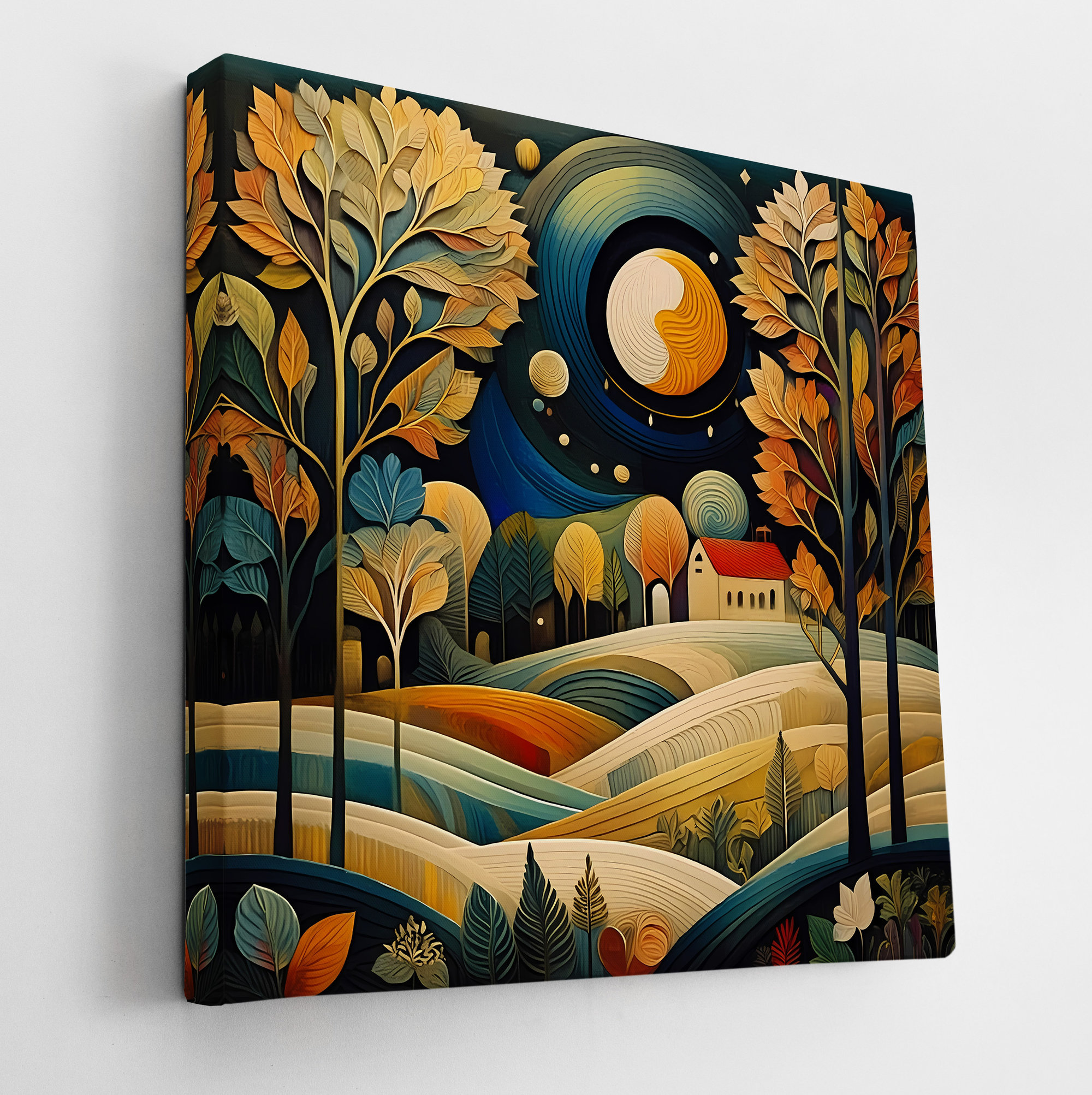 Lark Manor™ Full Moon Over Farm | Wayfair