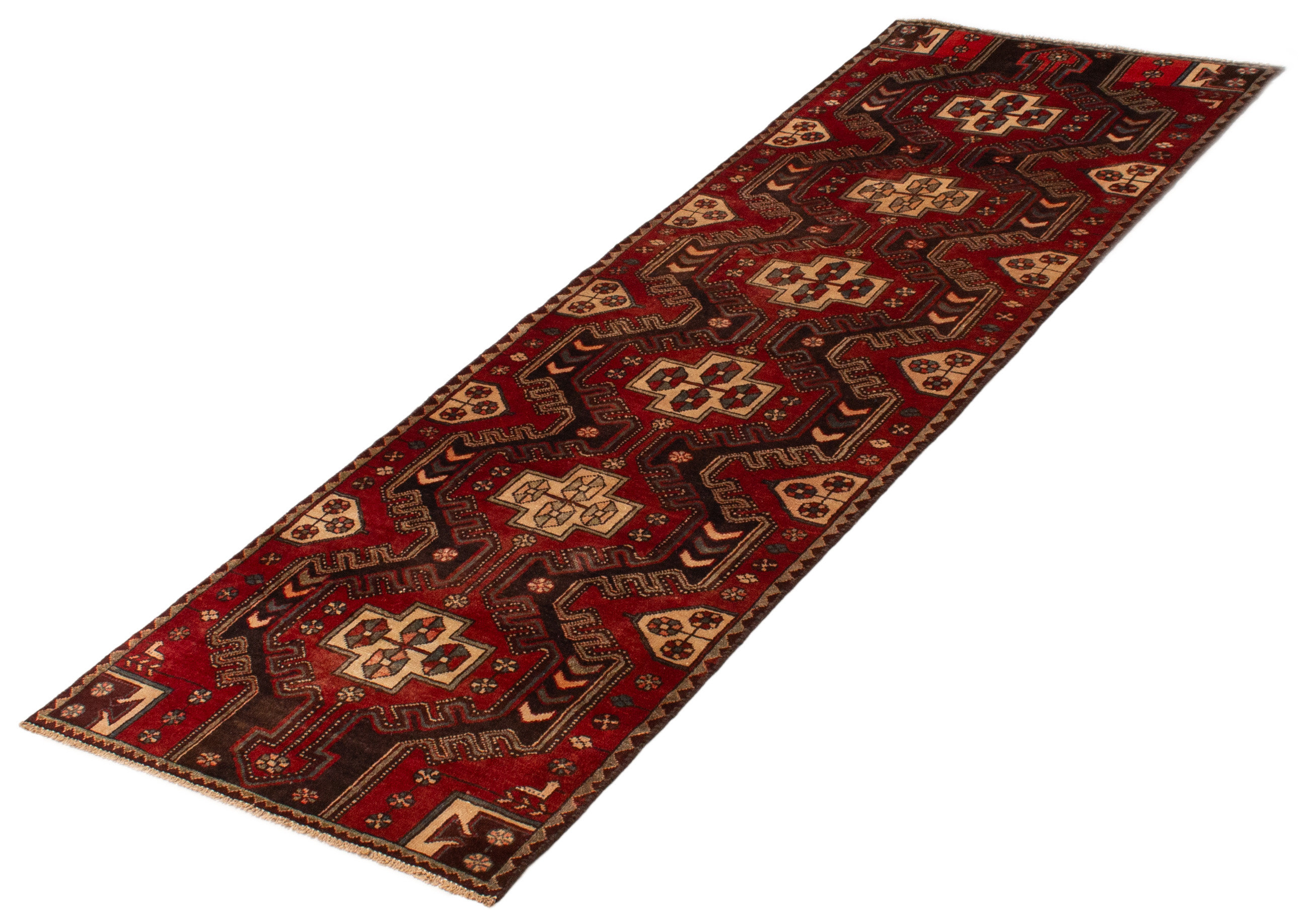 Isabelline Debroh One-of-a-Kind Runner 3'2" X 9'2" 1990s Runner Wool ...