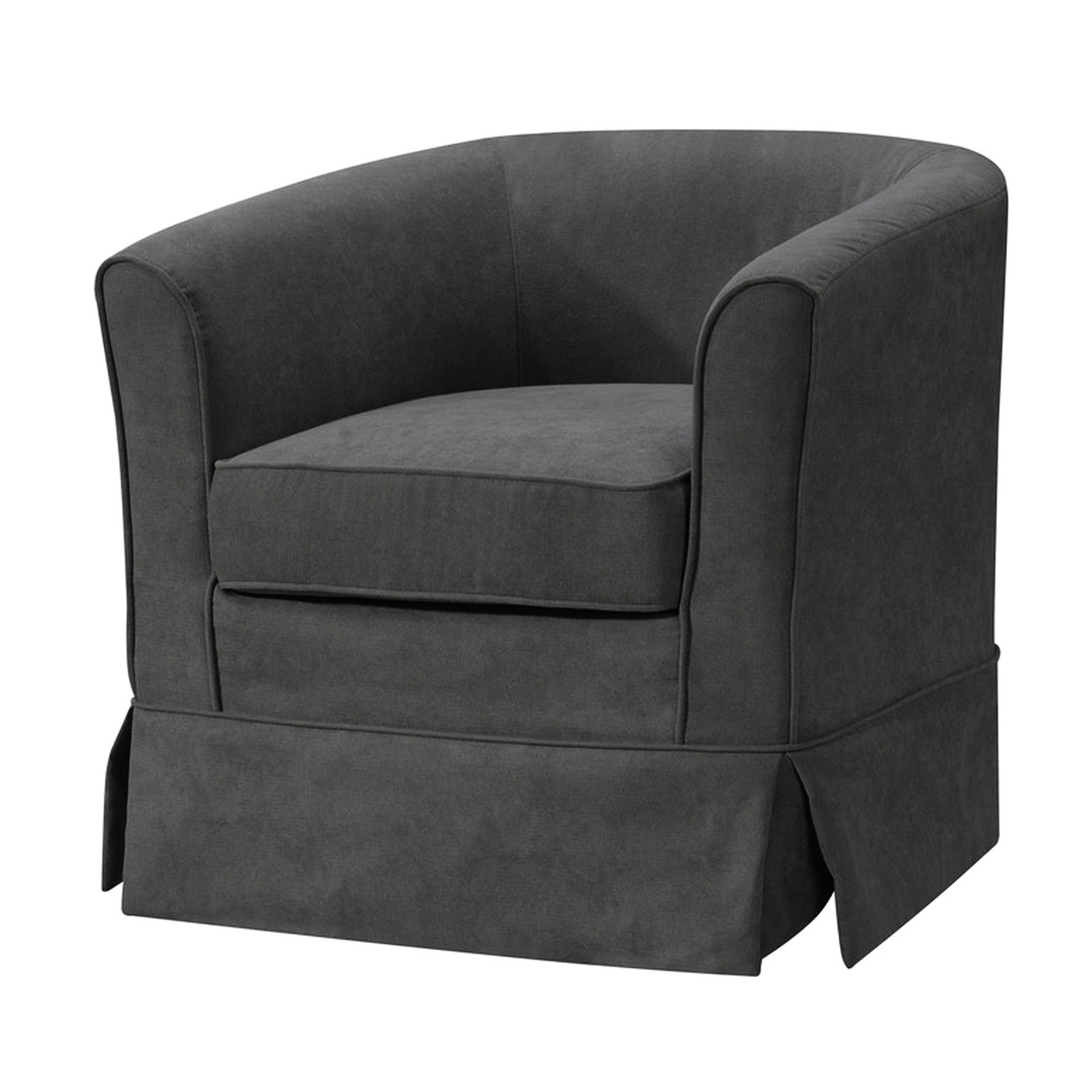 Gracie Oaks Gray Woven Chair, 28" Seat, Skirted Bottom, Metal Leg 20.7 ...