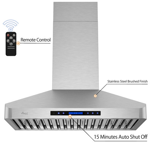 Awoco 36" 900 Cubic Feet Per Minute Ducted (Vented) Wall Range Hood ...