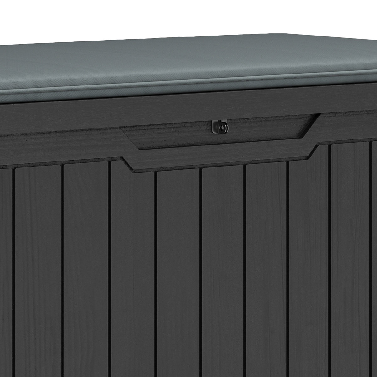 Latitude Run 450l Plastic Lockable Deck Box With Seat Cushion,lockable ...