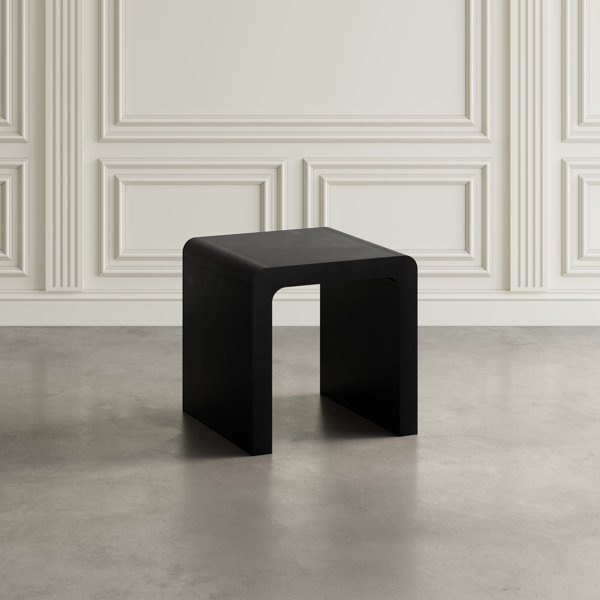 Joss & Main Runi Modern Solid Wood Waterfall Curved End Table | Wayfair