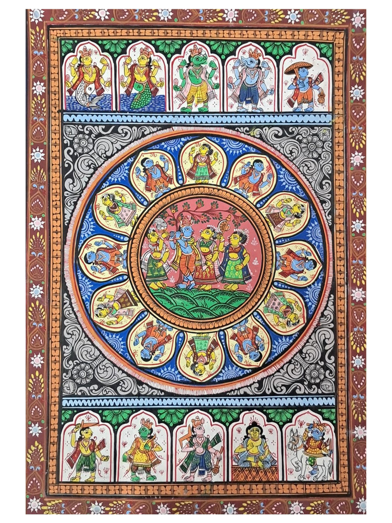 Bungalow Rose Krishna Leela - Ten Incarnations Of Lord Vishnu | Natural ...