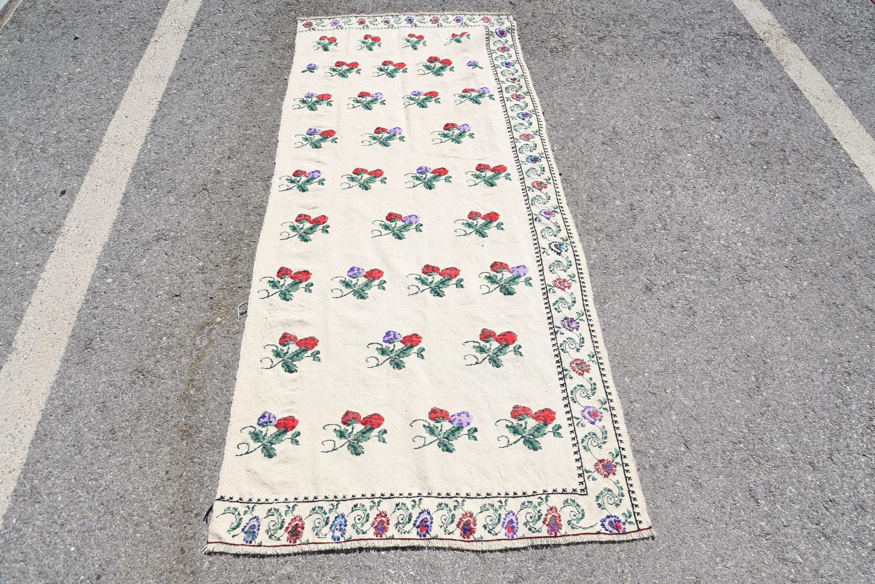 Bungalow Rose Turkish Rugs, White Handwoven Rug, Geometric Rug ...