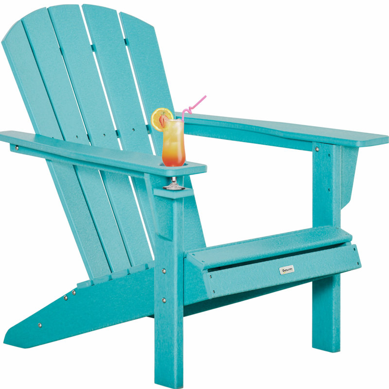 Dovecove Throssell High - Density Polyethylene (HDPE) Adirondack Chair ...