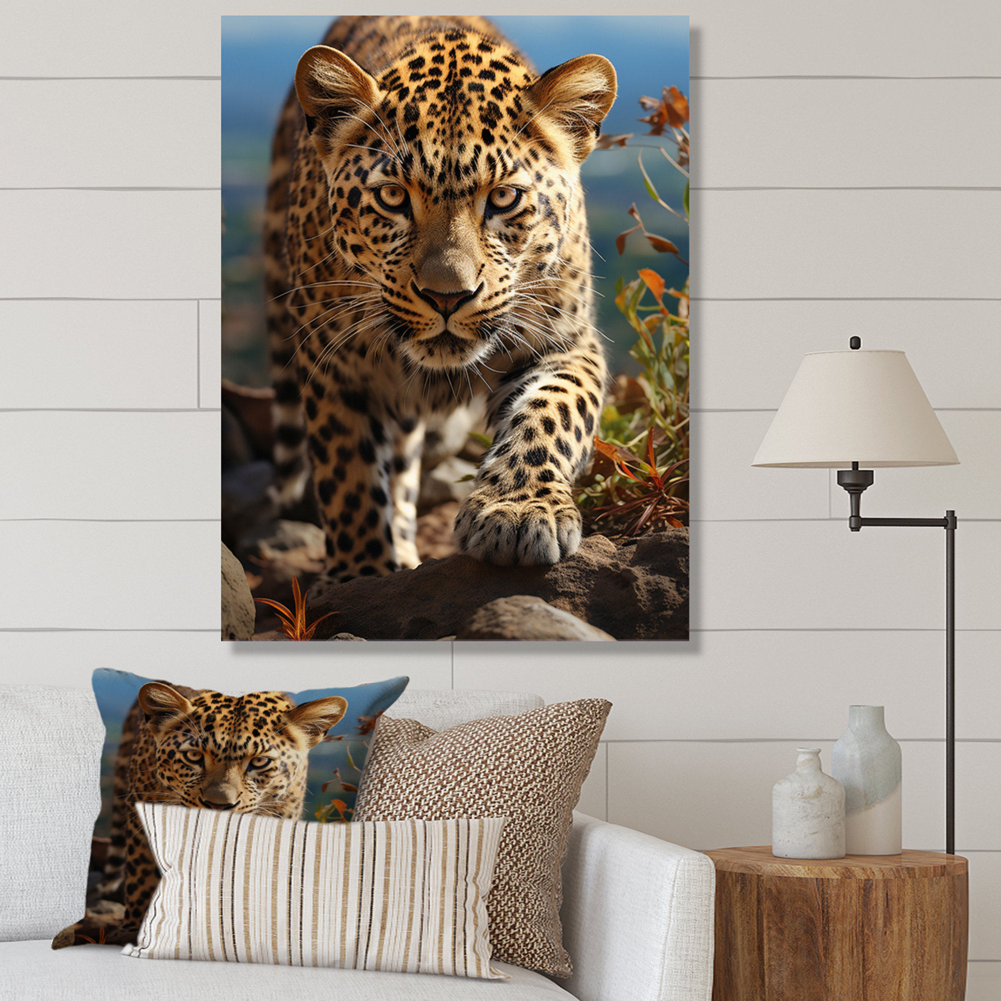 Latitude Run® Moffit African Leopard Portrait II - Print on Canvas ...