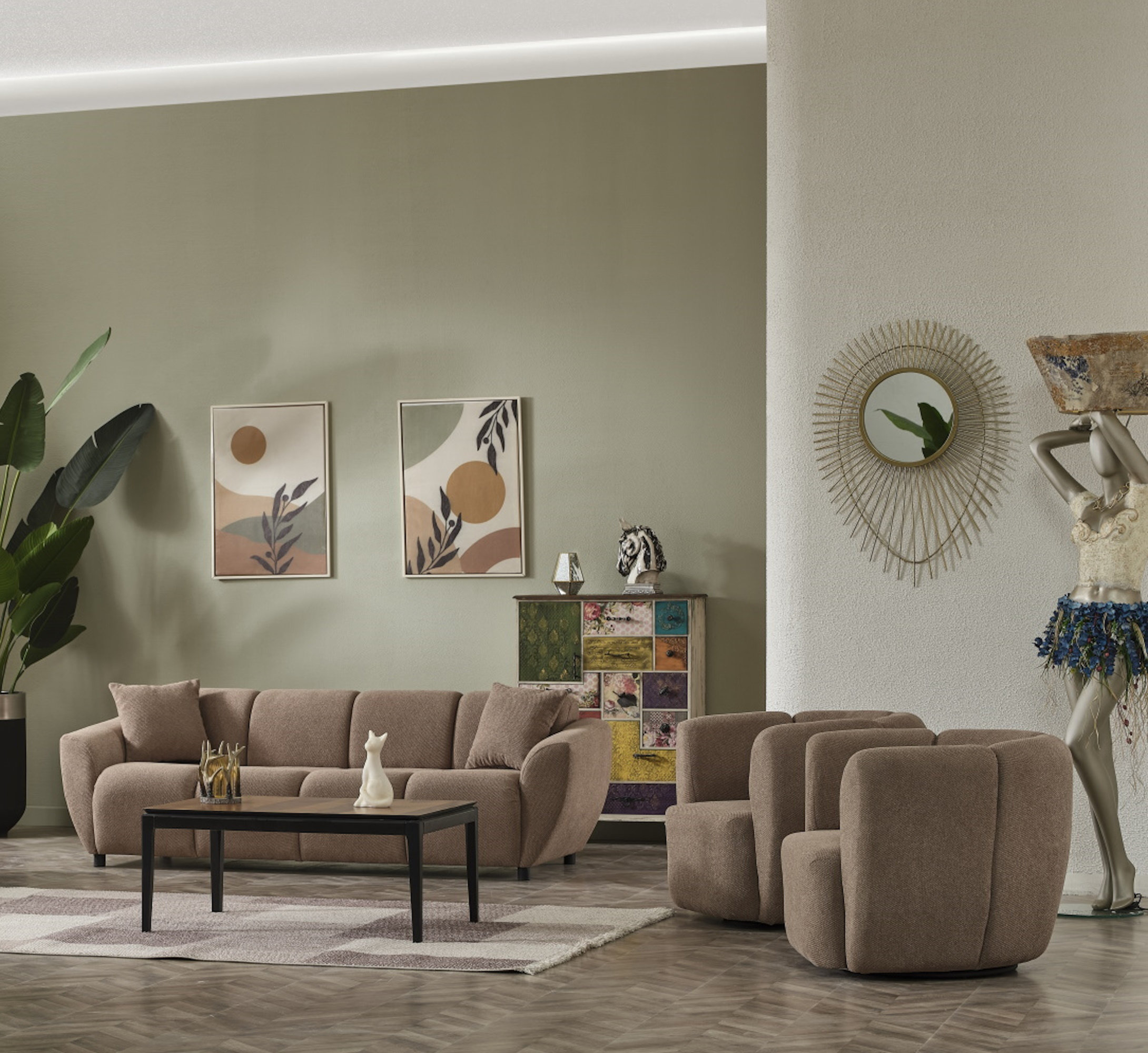 Brayden Studio Extine 3 - Piece Living Room Set - Wayfair Canada