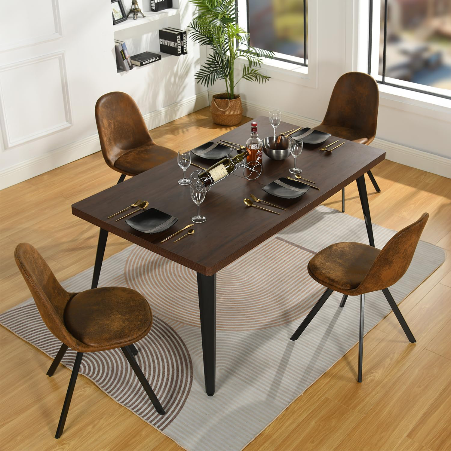 George Oliver Malaeka Square 30'' L x 70'' W Dining Set | Wayfair