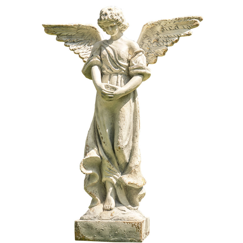 Astoria Grand Angel Magnesium Garden Statue | Wayfair