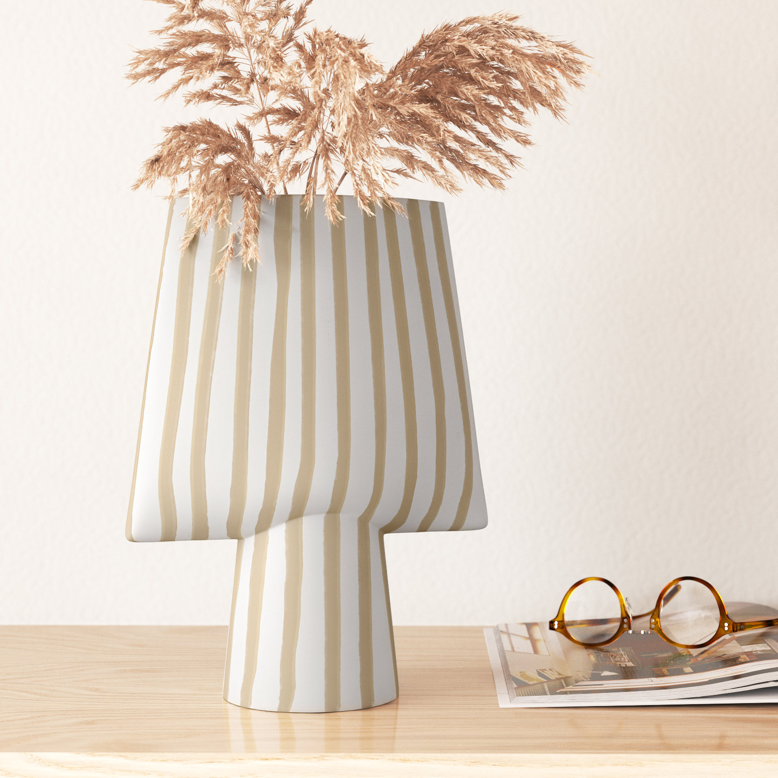 Langley Street Kuhl Striped Vase - Small | Wayfair