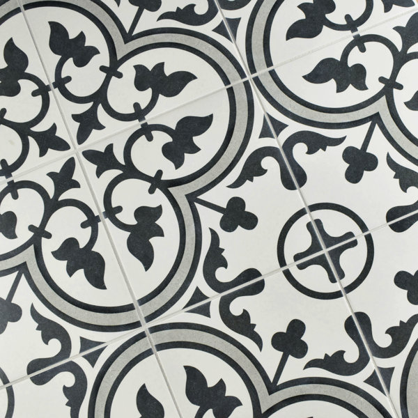 Merola Tile Arte 10" x 10" Porcelain Patterned Wall & Floor Tile ...