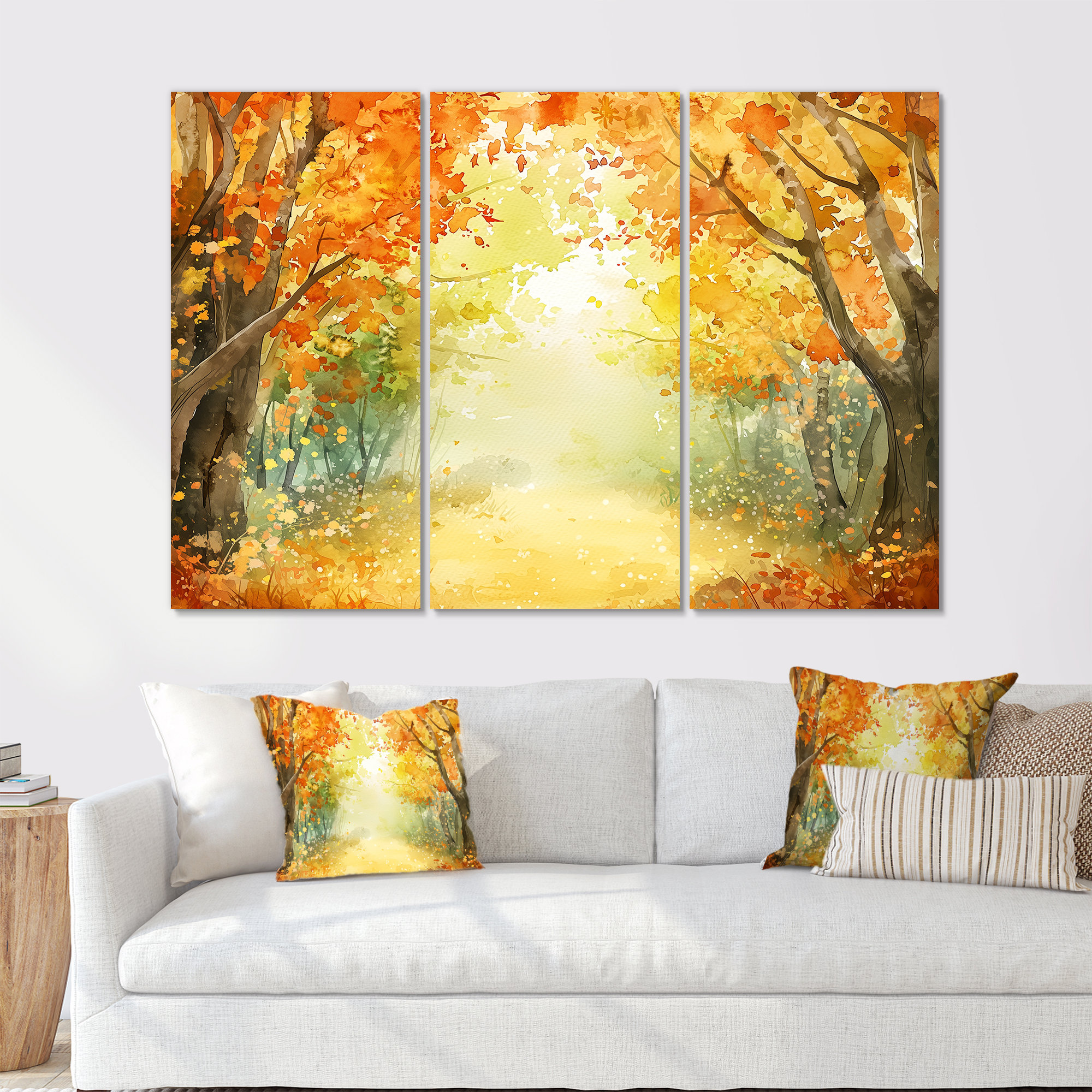 Union Rustic Autumn Golden Glade Forest - Autumn Landscape Wall Art ...