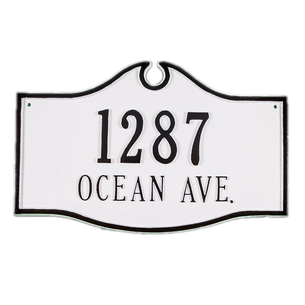Montague Metal Products Inc. Colonial 2-Line Wall Address Plaque ...