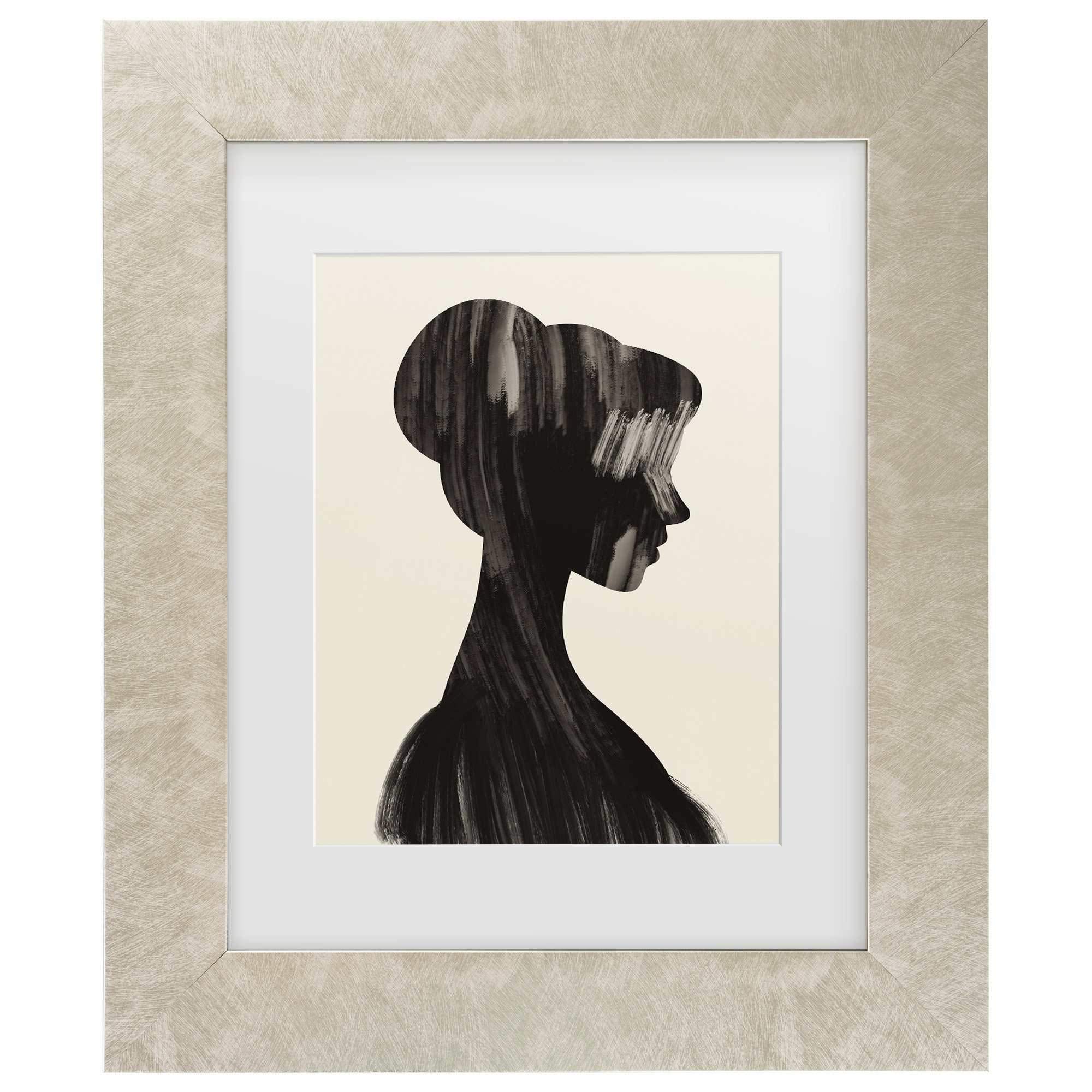 Ebern Designs Bolog Little Dean Silhouette Sketch Matted Framed Art ...