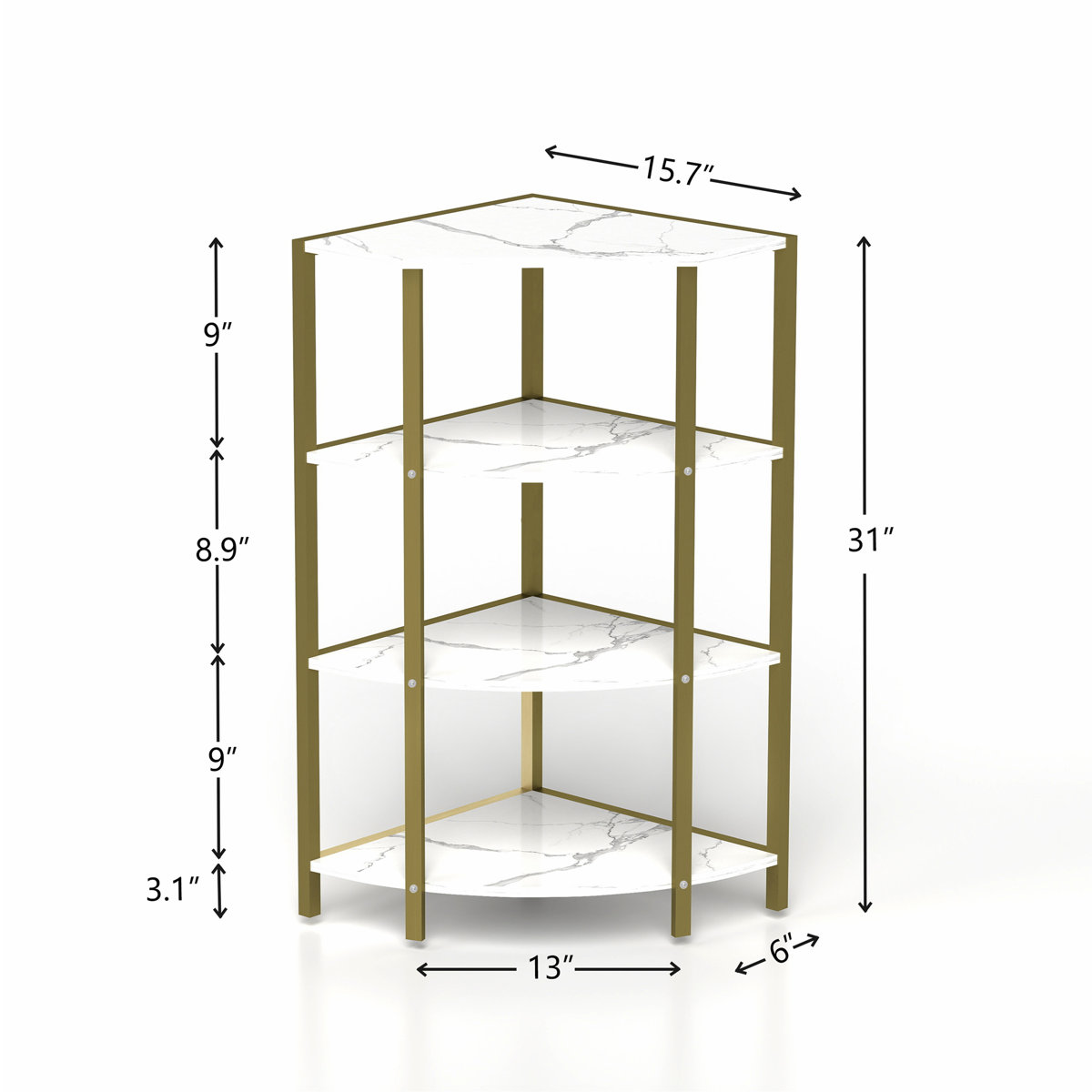 Mercer41 4-Tier Corner Open Shelf | Wayfair