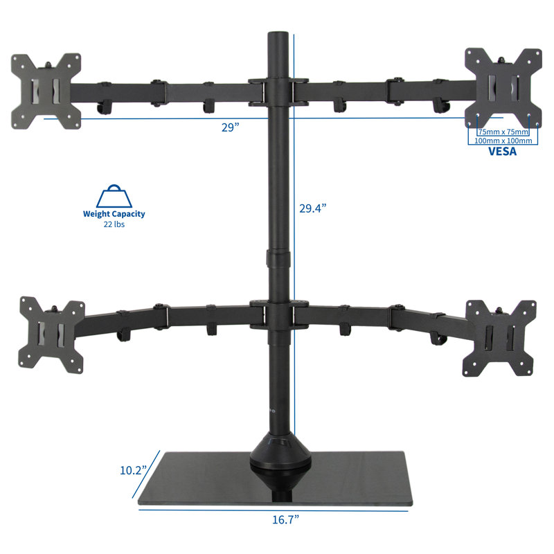 Vivo Quad Monitor Desk Stand | Wayfair