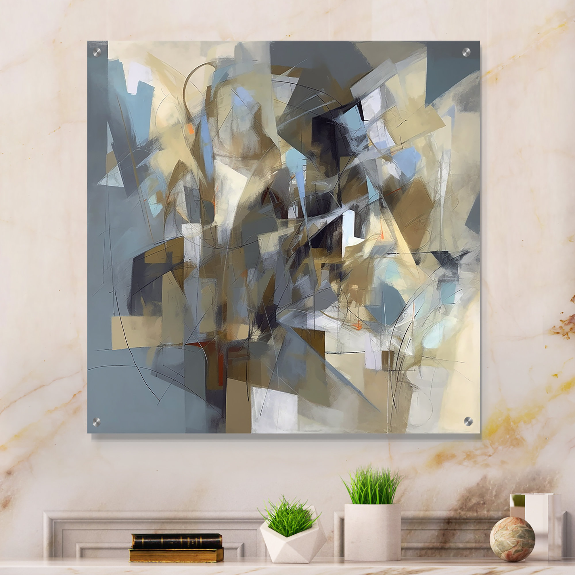 Ivy Bronx Beige And Grey Unbounded Creativity III - Abstract Painting ...