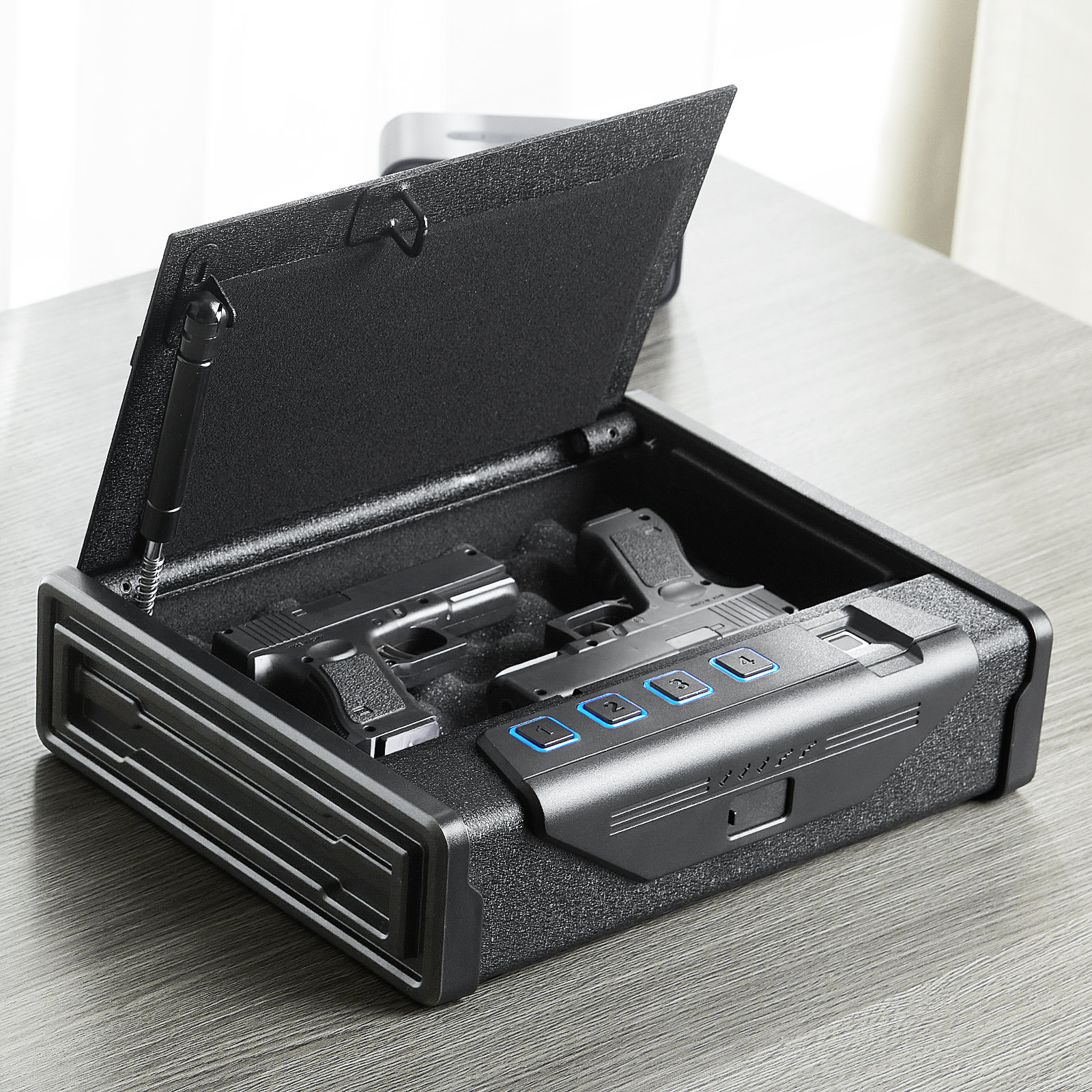 VEVOR Gun Safe for Pistols Biometric Gun Safe with 3 Access Ways for 2 ...