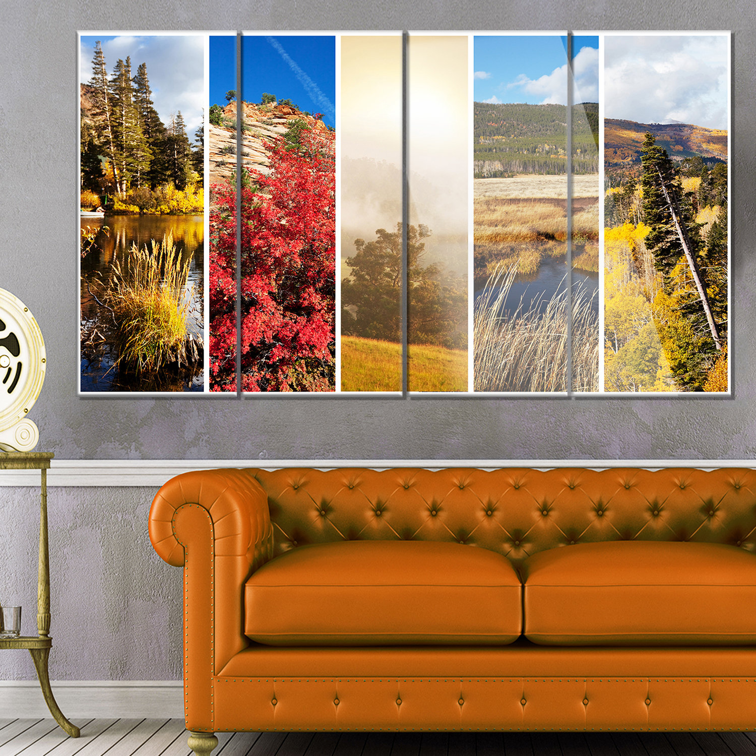 Design Art 'Autumn in Sierra Nevada Collage' 4 Piece Photographic Print ...