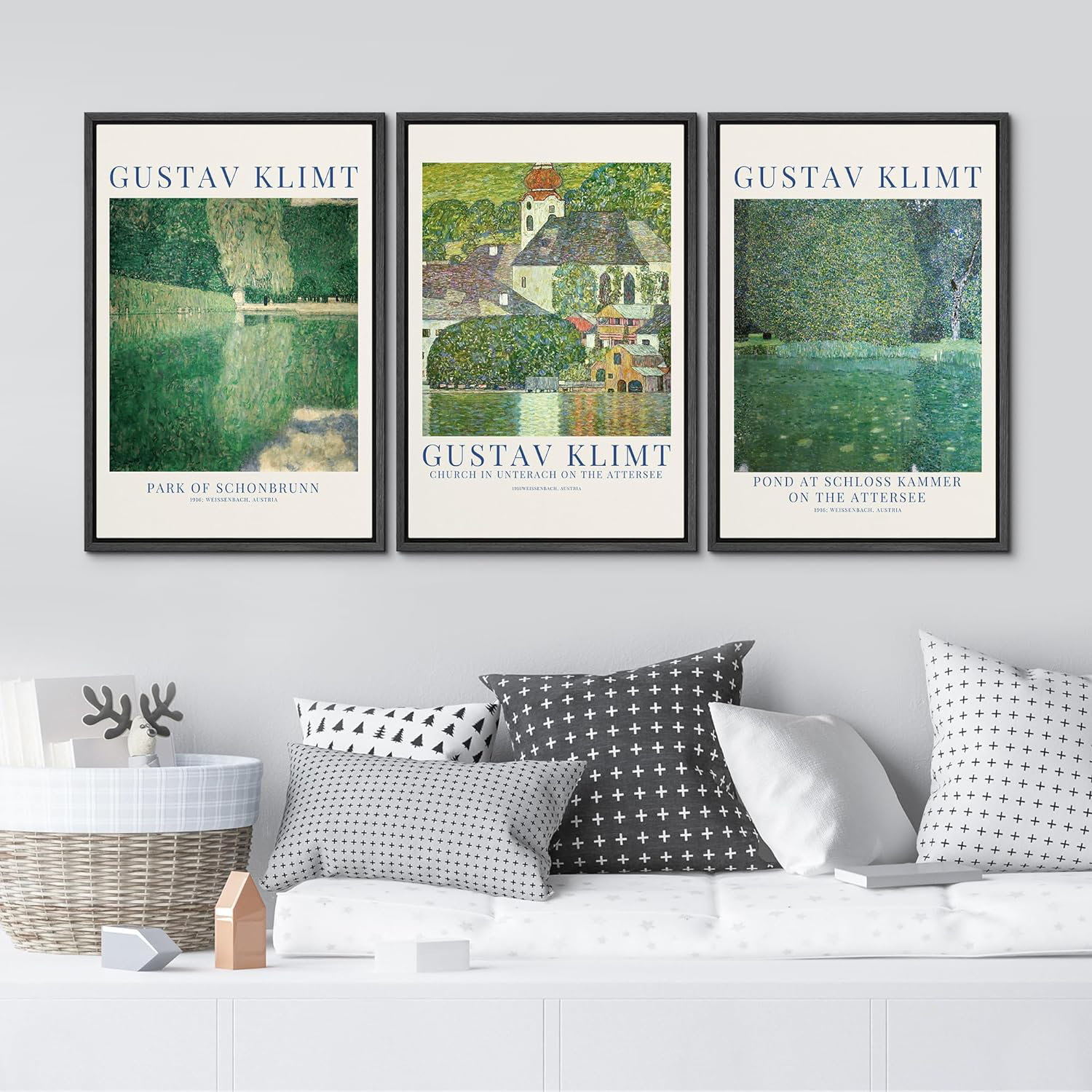 IDEA4WALL Classical Artwork Gustav Klimt Vincent Van Gogh 3 Pieces ...