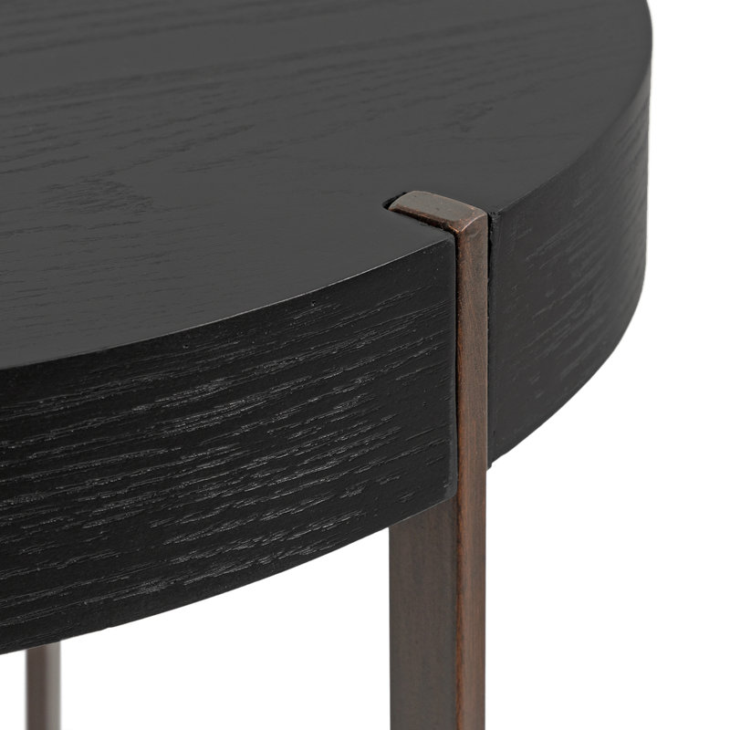 Latitude Run® Round Wooden Short Side Table | Wayfair