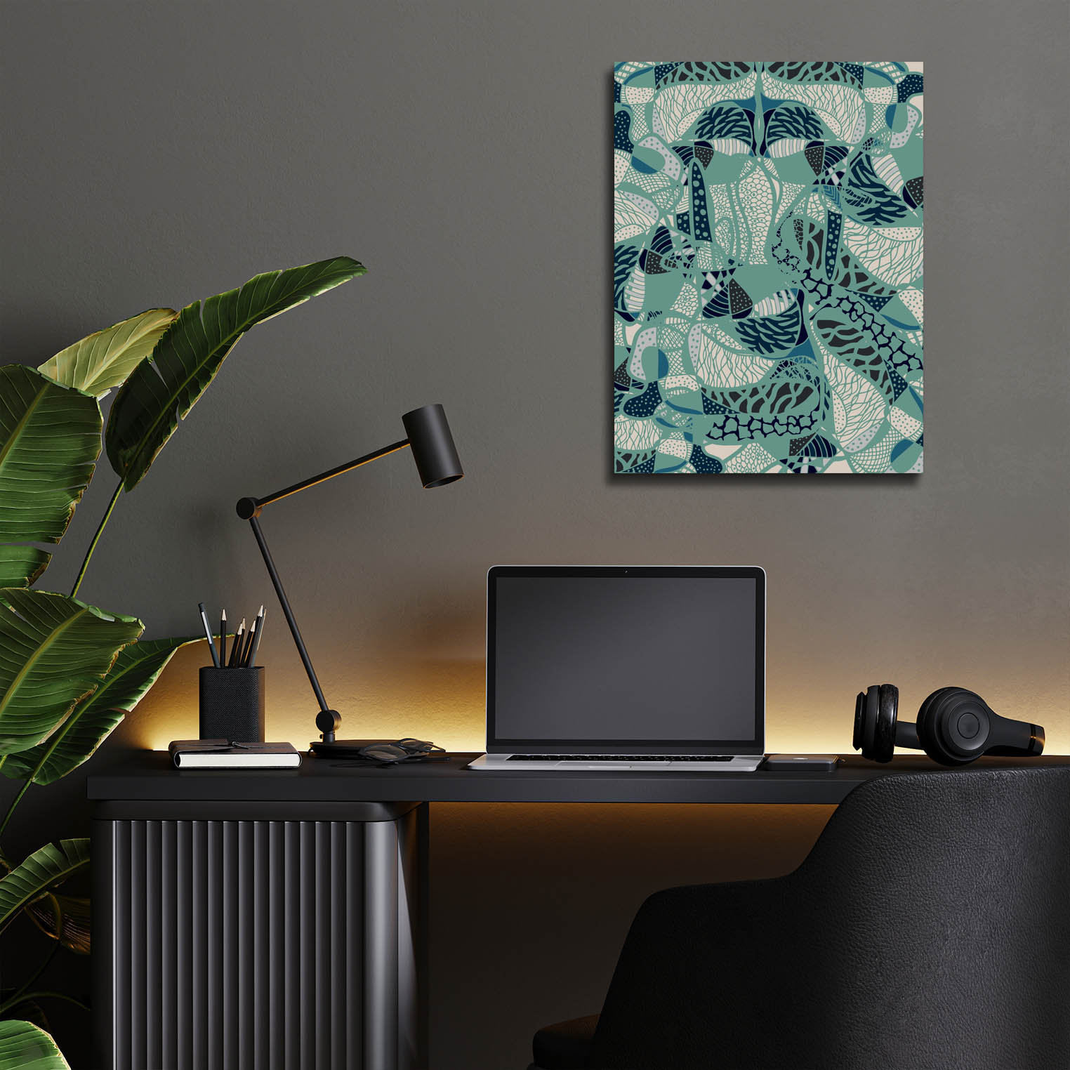 Epic Art 'Colourful Abstract Blue Earth Fluctuatio " Colourful Abstract ...