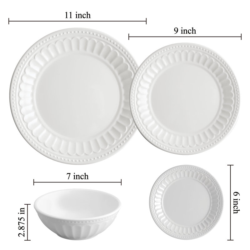 Red Barrel Studio® Acia Chateau 16 Piece Melamine Dinnerware Set ...