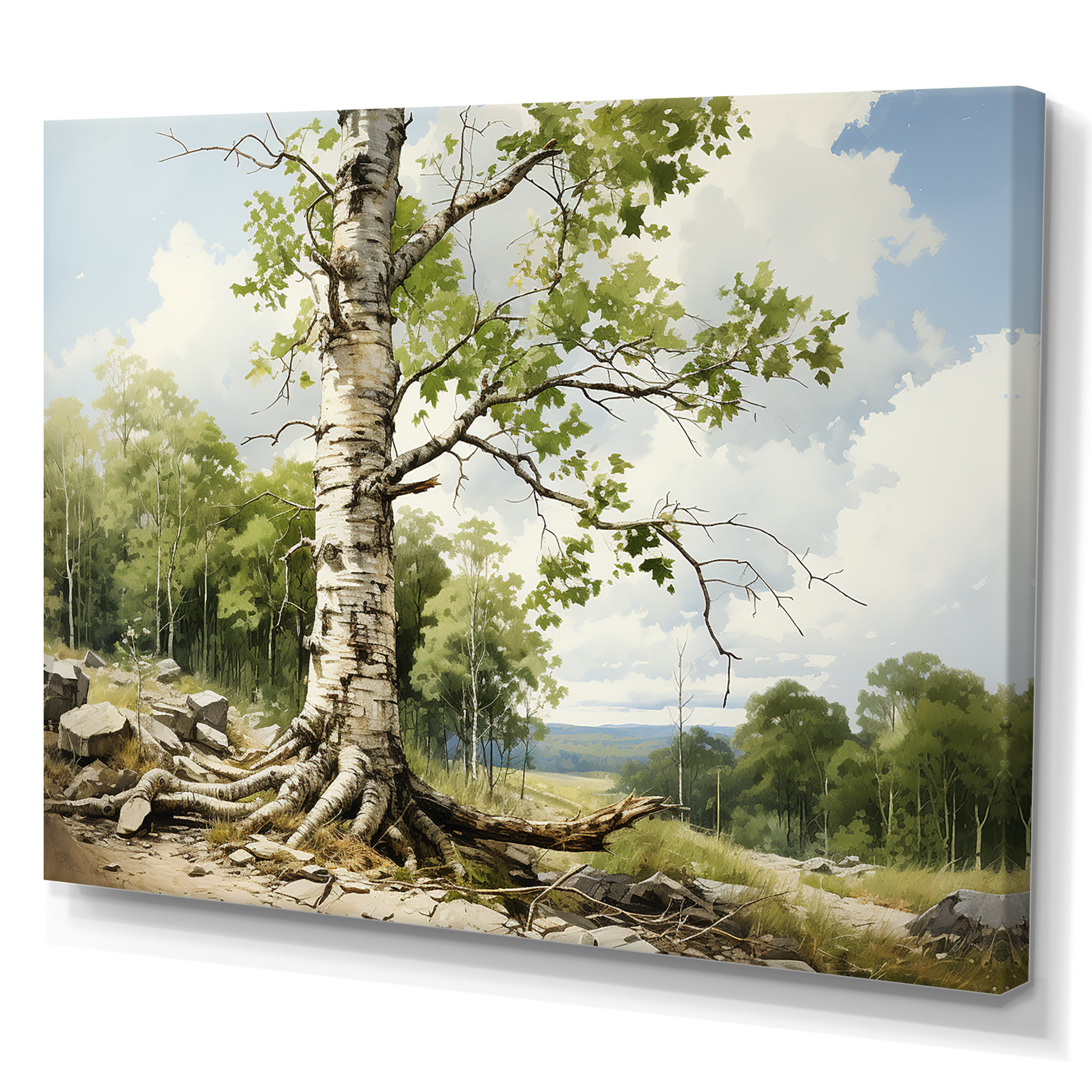 Winston Porter Birch Tree Forest Essence 2 - Tree Wall Art | Wayfair