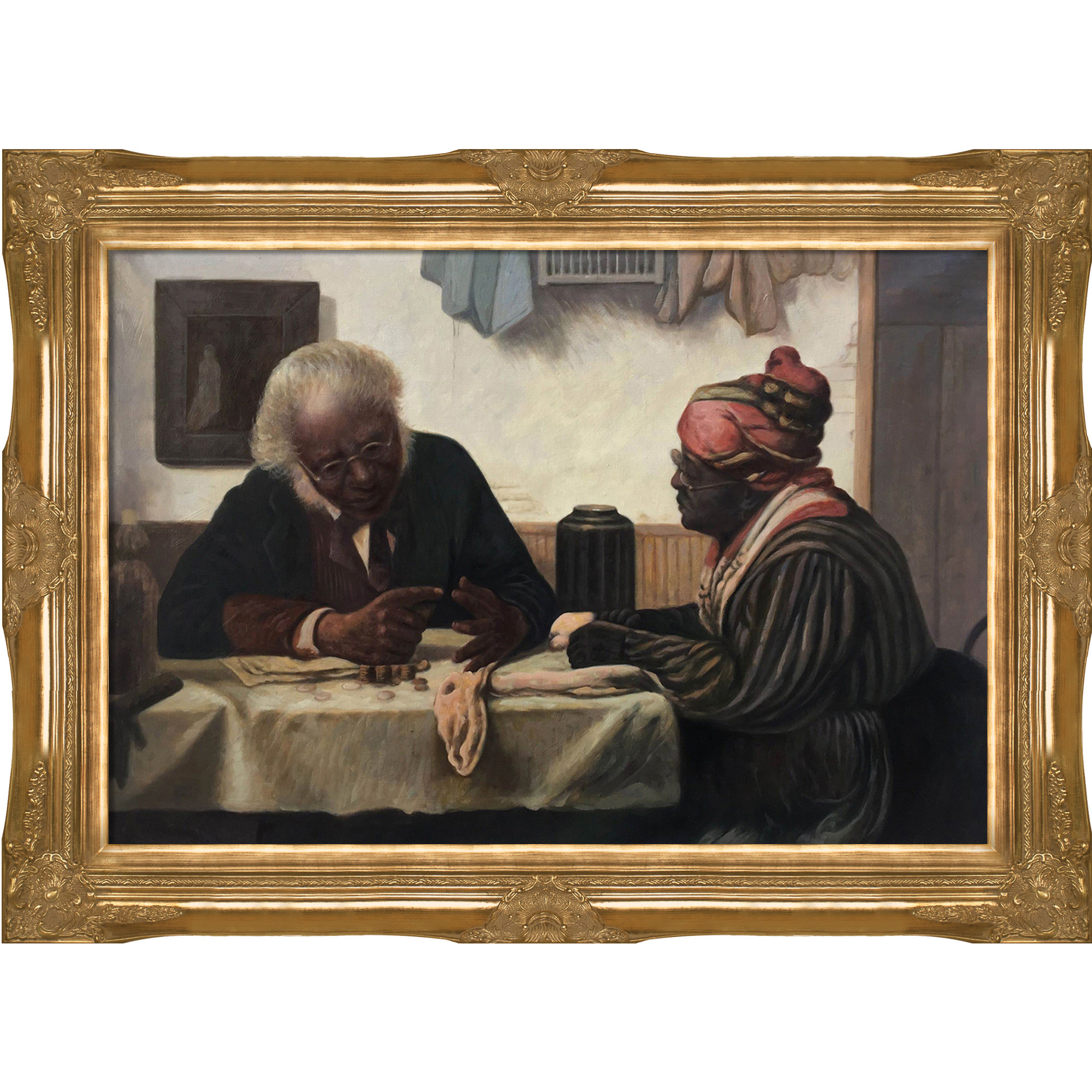 Overstock Art La Pastiche A Penny Short with Victorian Gold Frame | Wayfair