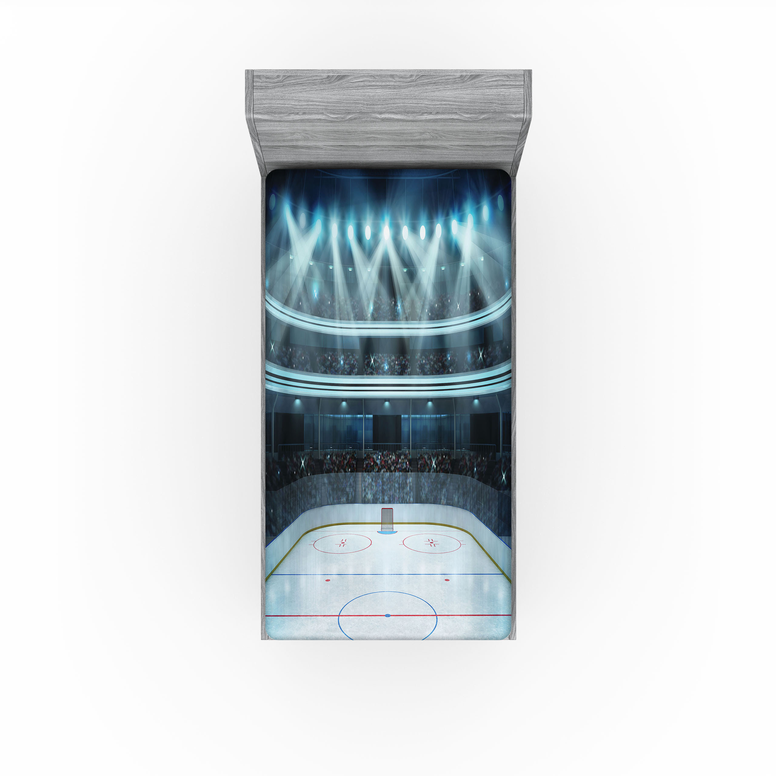 Ambesonne Hockey Fitted Sheet 2-Pack Sport Arena Photo Fans Multicolor ...