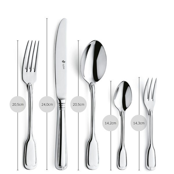 Paul Wirths Augsburger Faden 30 Piece Stainless Steel Cutlery Set ...