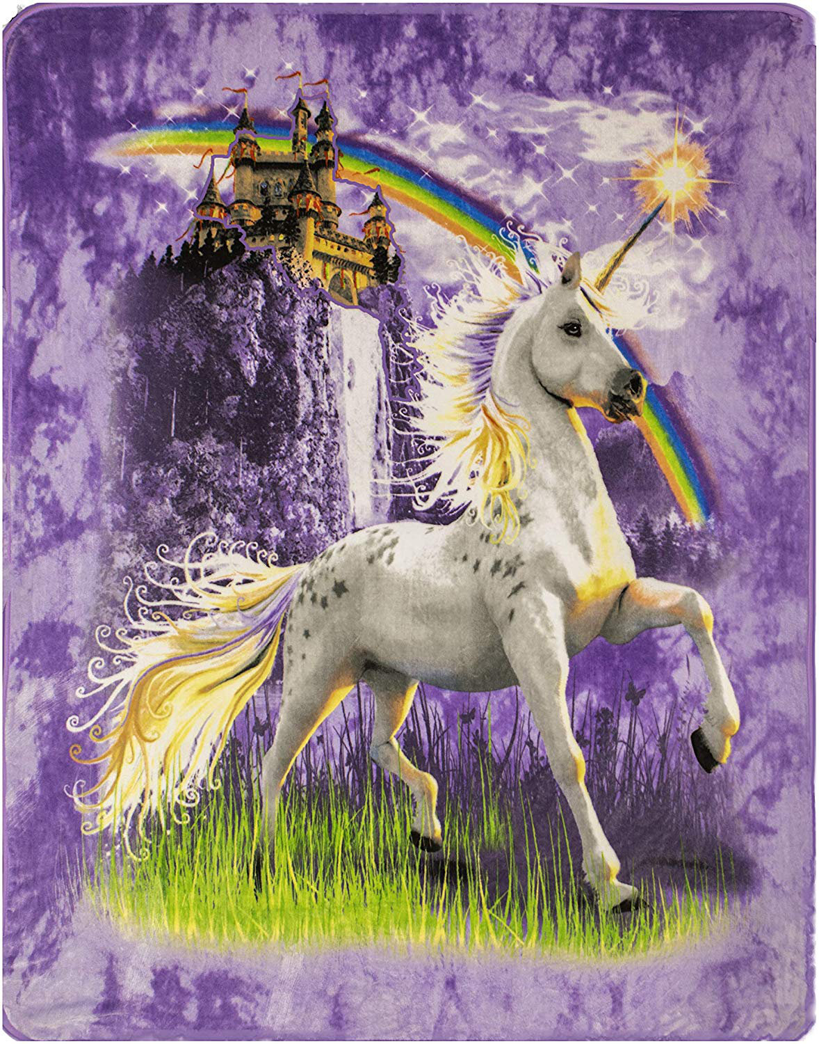 Crover Unicorn Castle Queen Flannel Blanket | Wayfair
