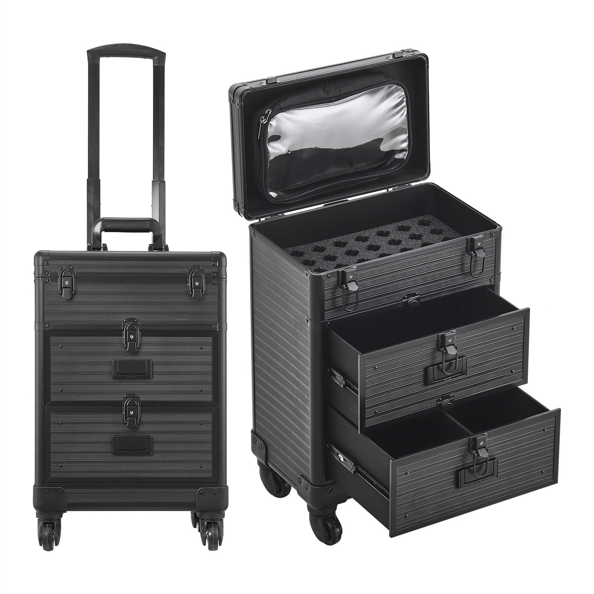 Ivy Bronx Aluminum Makeup Trolley, Makeup Vanity Box | Wayfair.co.uk