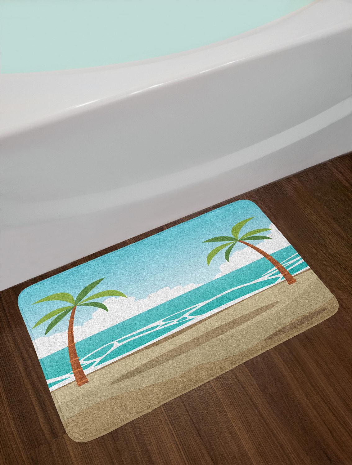 Ambesonne Graphic Beach Bath Rug | Wayfair