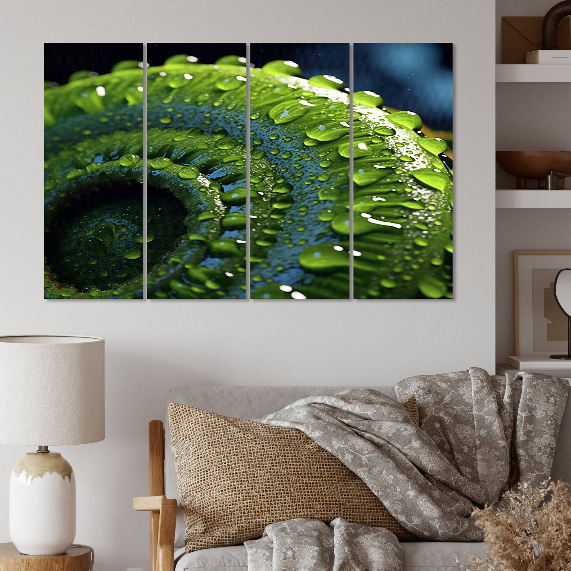 Ebern Designs Spiral Fern Covered With Dew Drops I - Ferns Canvas Print ...