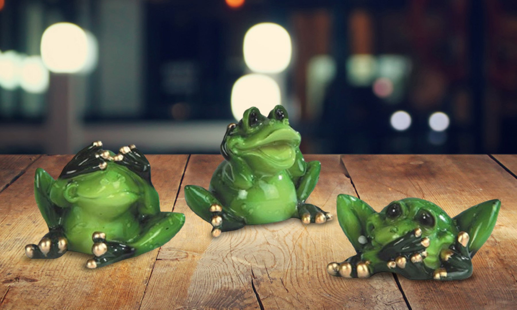 Trinx Demush 3-PC Evil Frog Set 2"W Animal Figurine Unique Gifts | Wayfair