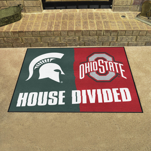 FANMATS House Divided - Michigan State / Ohio State 42.5 in. x 33.75 in ...