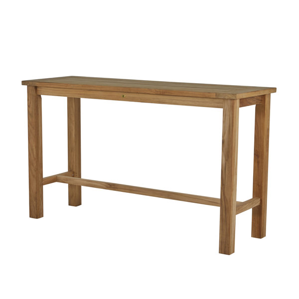 Summer Classics Croquet Teak Rectangular Teak Outdoor Bar Table | Wayfair