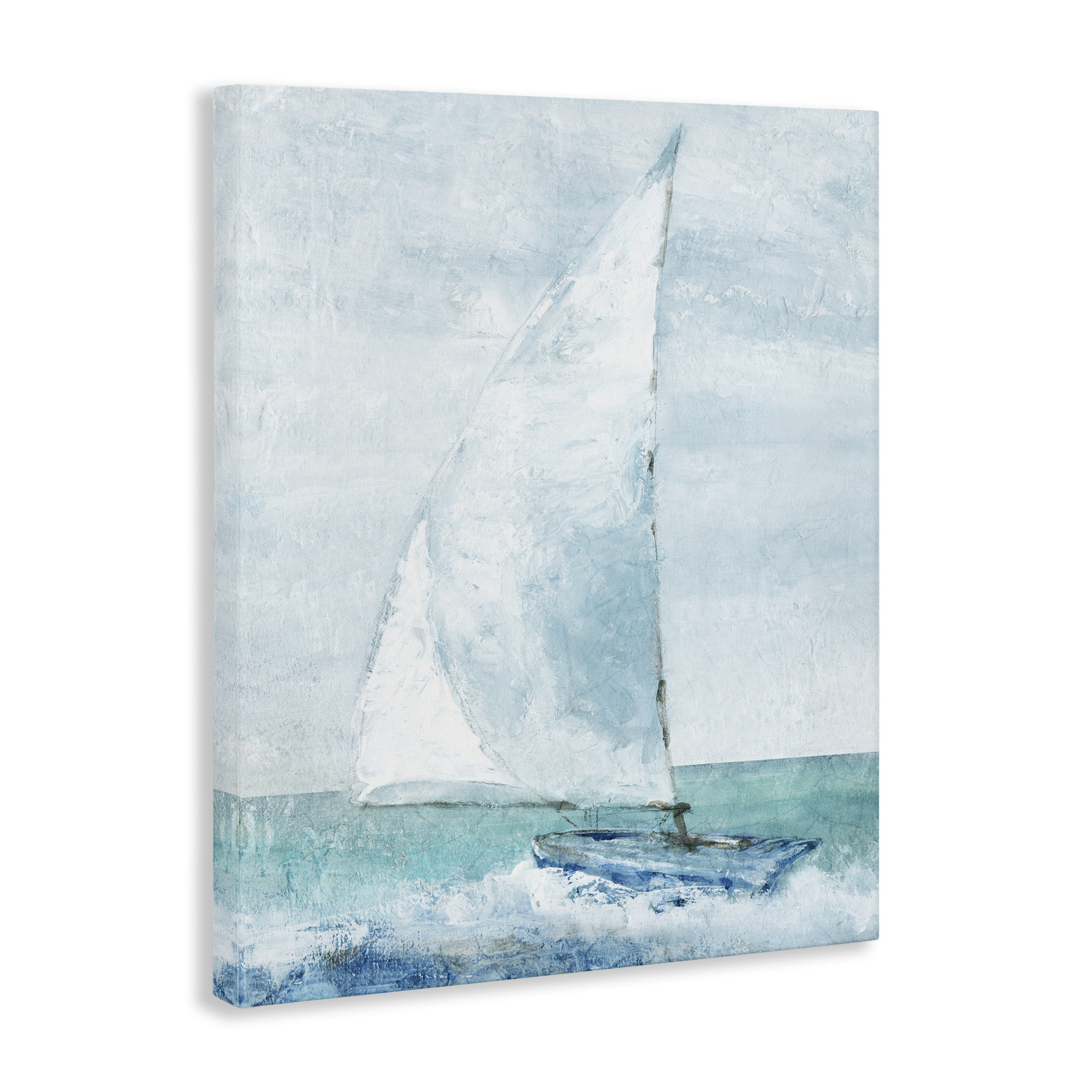 Breakwater Bay Sailboat with Curved Mast Canvas Wall Art, design by ...