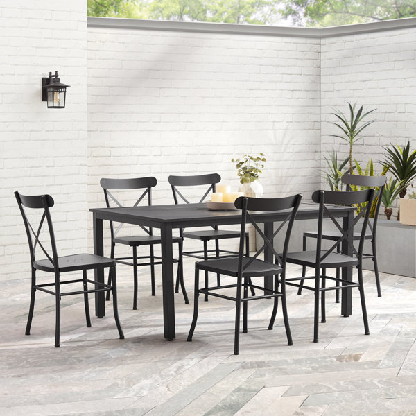 August Grove® Dayvonna Rectangular 6 - Person 60'' Long Dining Set ...