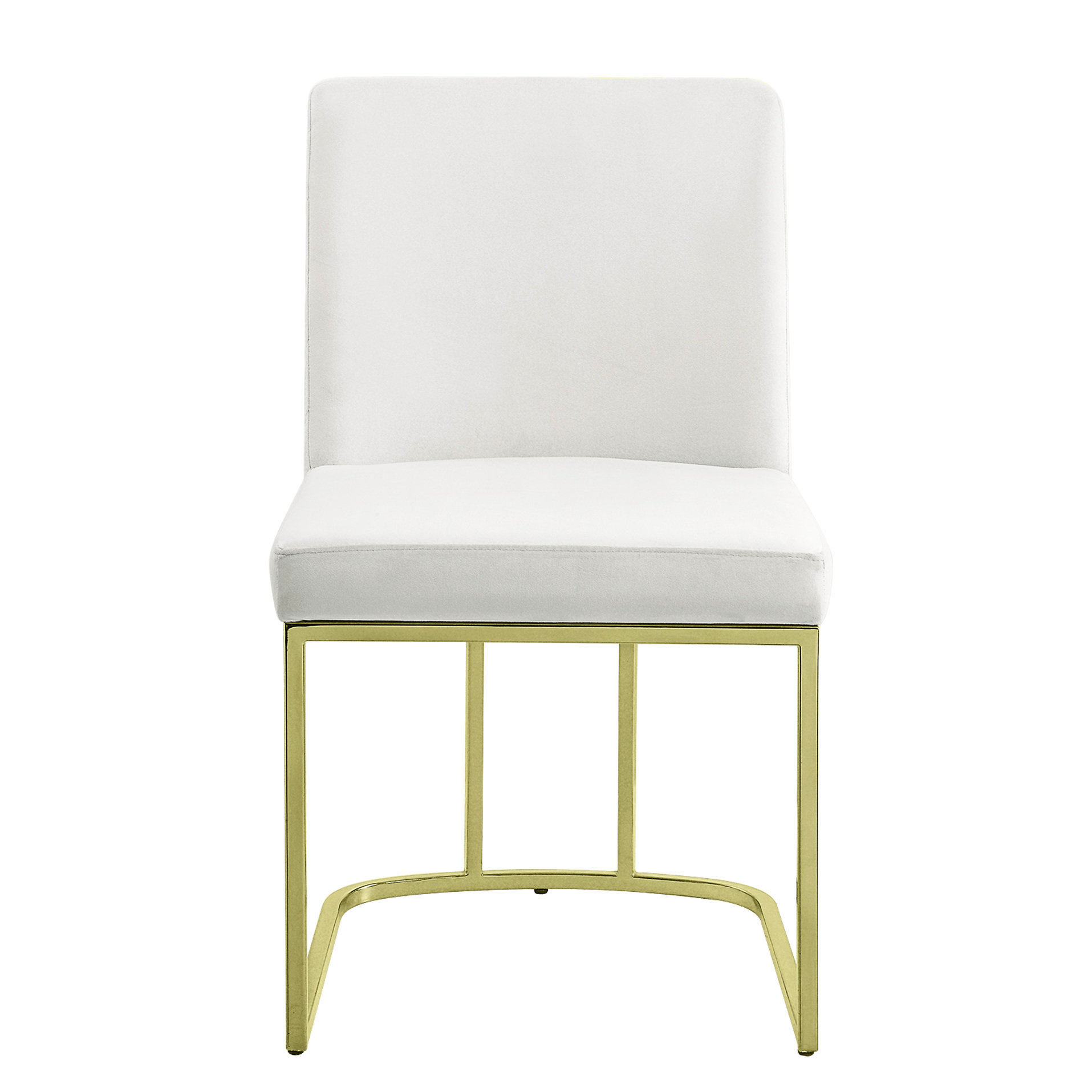 Everly Quinn White And Gold Side Chair - Modern Dining Room Decoration ...