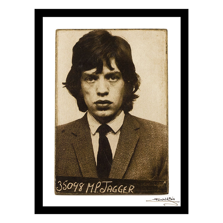 LuxeWest Mick Jagger 1967 Mugshot - 14X18 Framed Print - Wayfair Canada