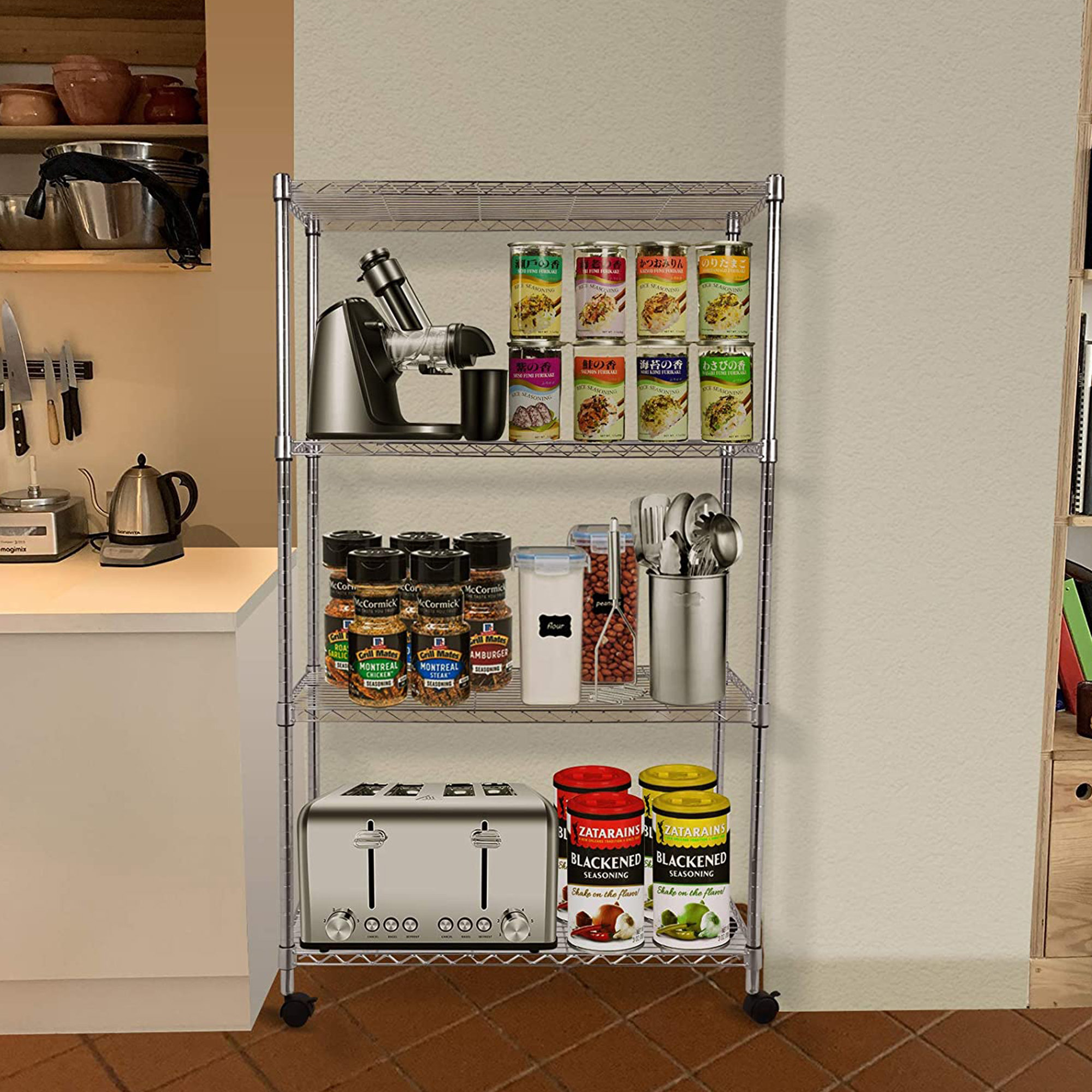 Rebrilliant 4 Tier Heavy Duty Adjustable Storage Rack Shelves - Wayfair ...