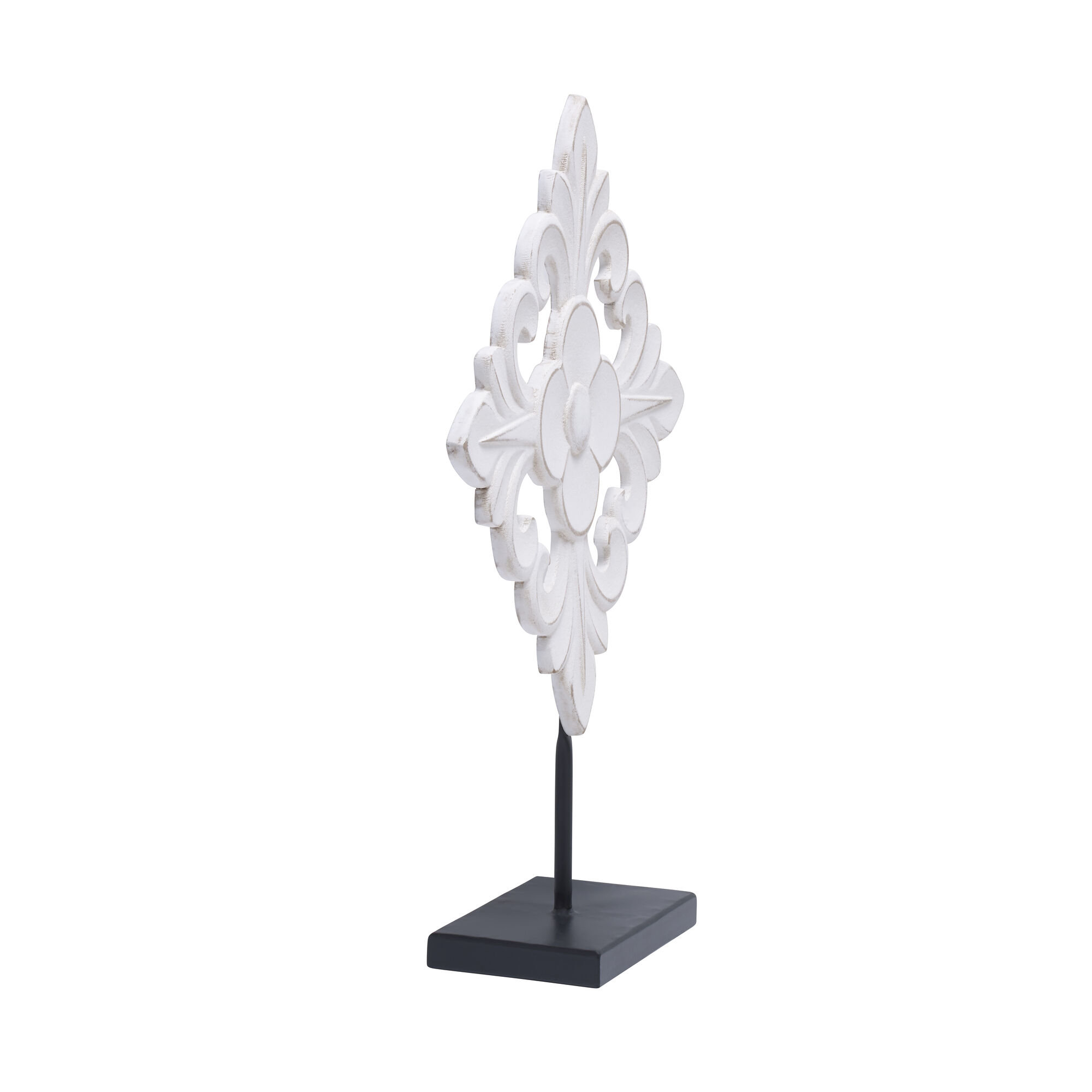 Elements 19-In White Wood Metal Tabletop Decor - Wayfair Canada