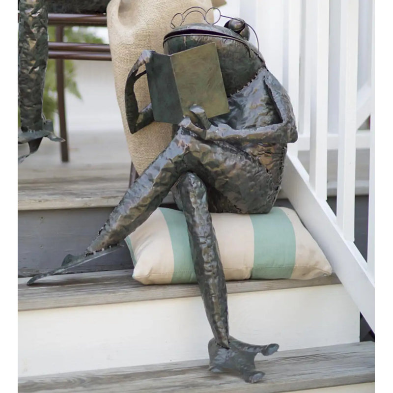 Wind & Weather Reading Frog Metal Yard Statue & Reviews - Wayfair Canada
