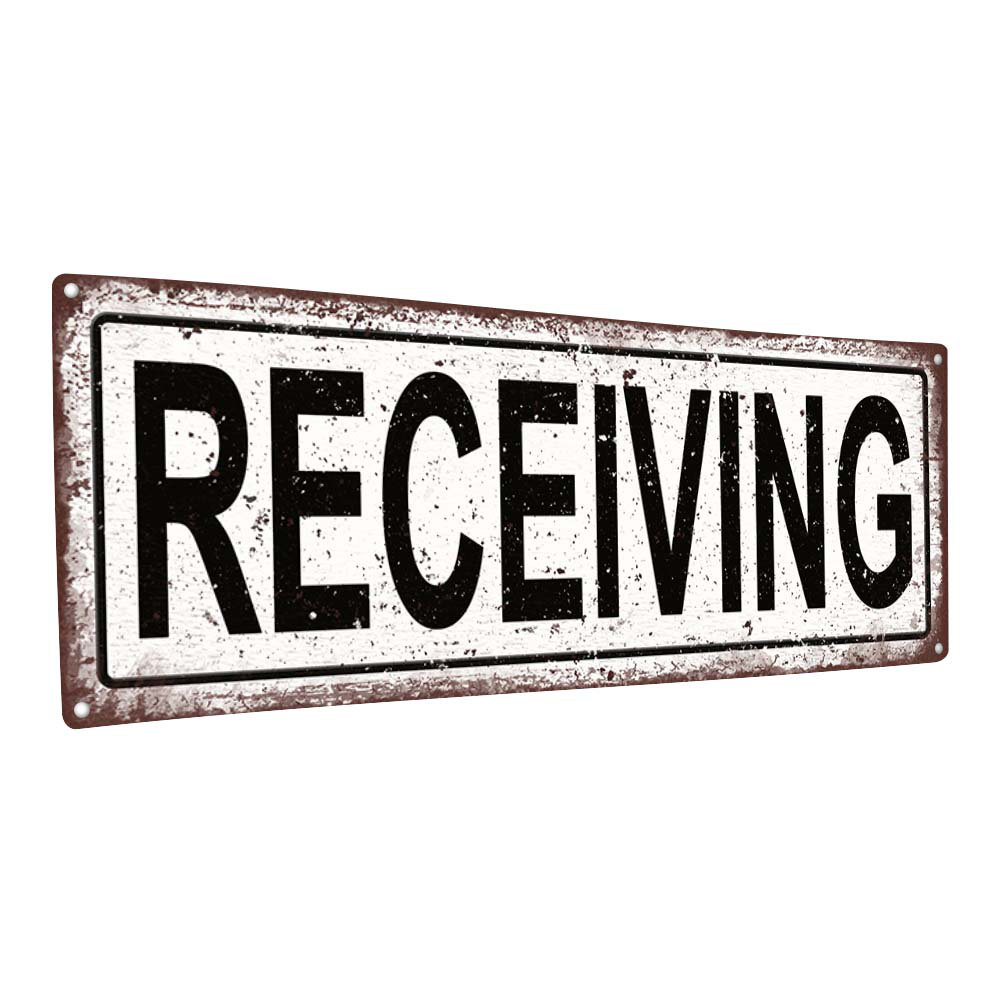 Trinx Distressed, Receiving Metal Sign | Wayfair