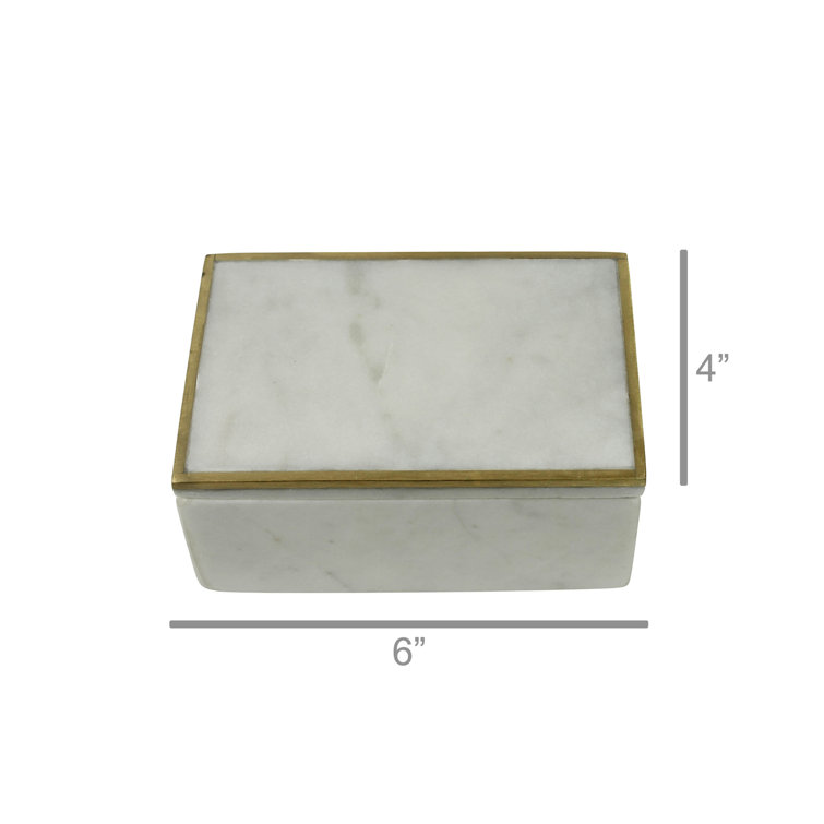AREOhome Marble Decorative Box | Wayfair